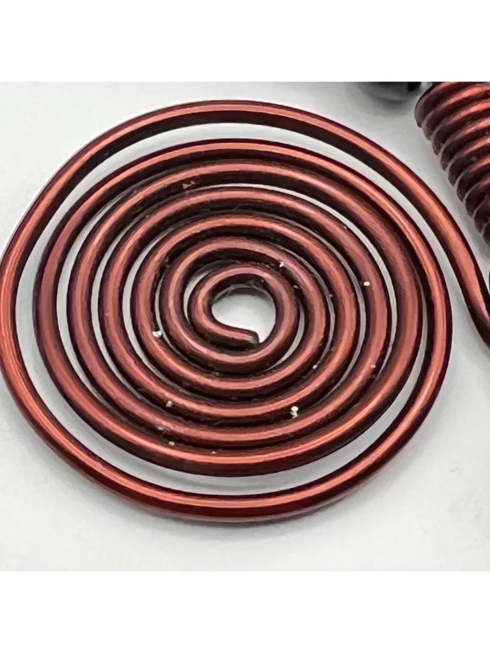Jewelry | Handmade Statement Necklace Copper Color Wire Spiral Black ...